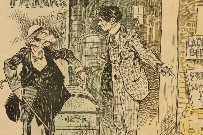 Late 19th Century American Jewish Themed Caricature For Sale at 1stDibs