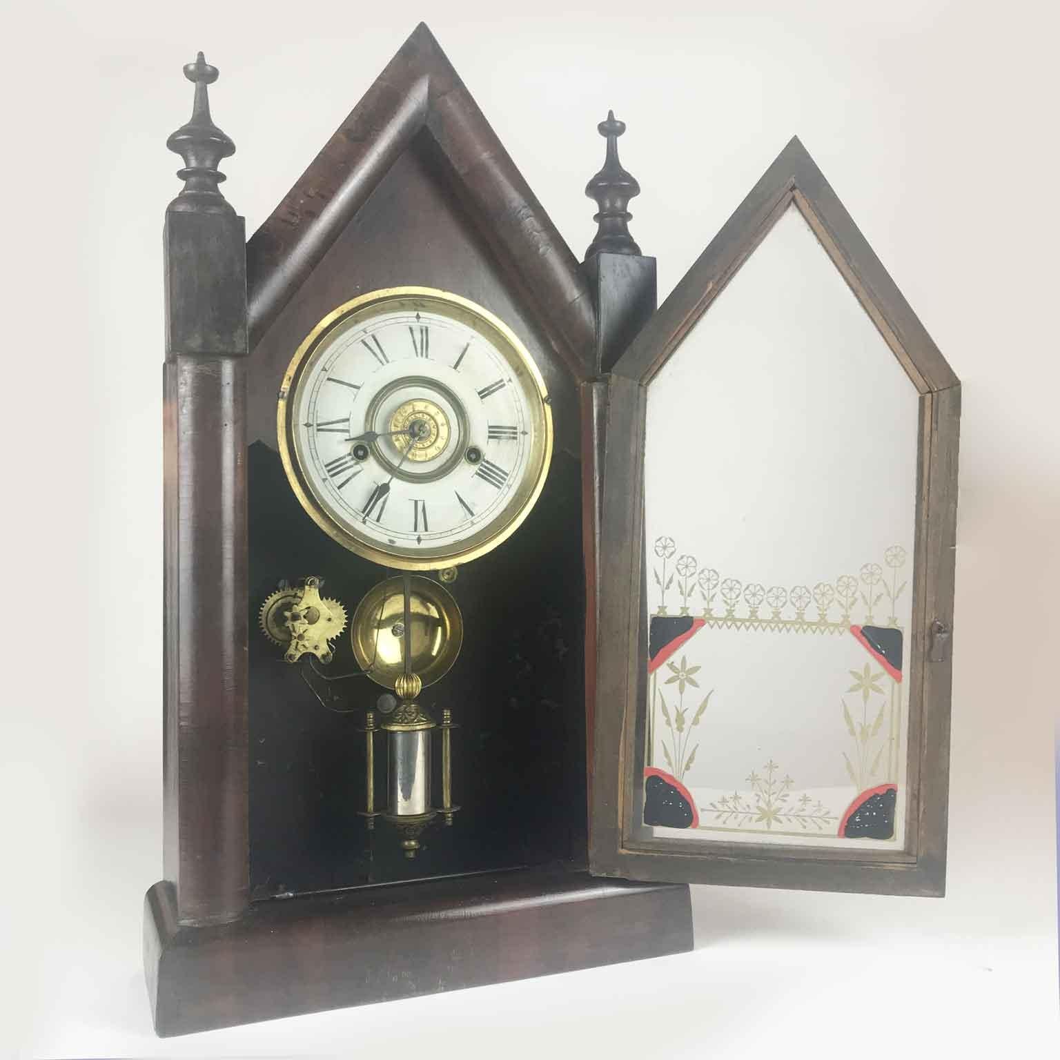 Late 19th Century American New Haven Table Clock For Sale at 1stDibs
