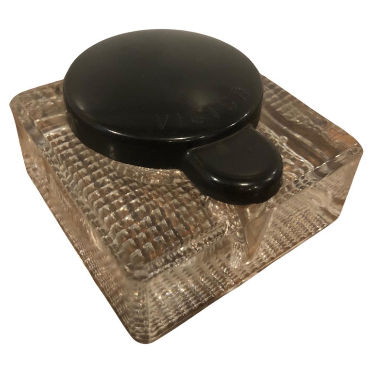 Late 19th Century American Pressed Glass Inkwell For Sale at 1stDibs