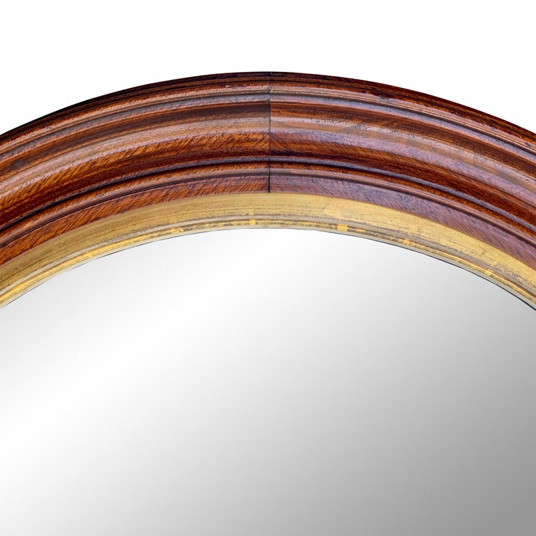 Late 19th Century American Round Mirror at 1stDibs