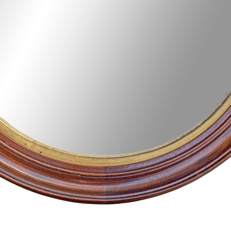 Late 19th Century American Round Mirror at 1stDibs