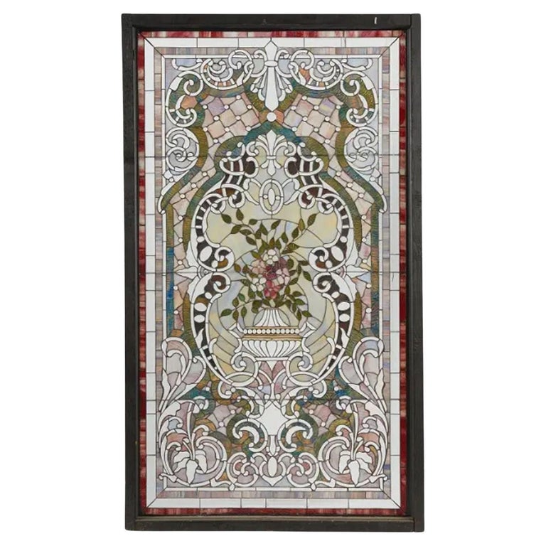 Late 19th Century American Victorian Leaded Glass Window 'Tiffany ...