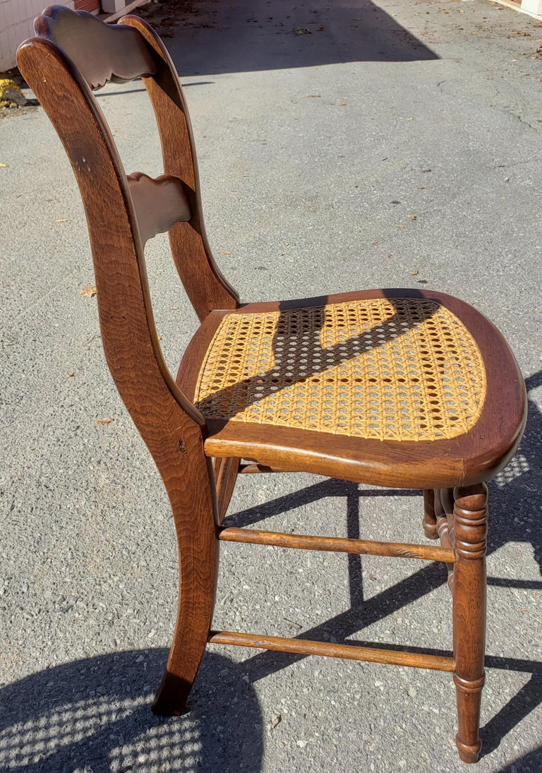 Late 19th Century Americana Cane Seat and Ladder Back Chairs, a Pair at ...