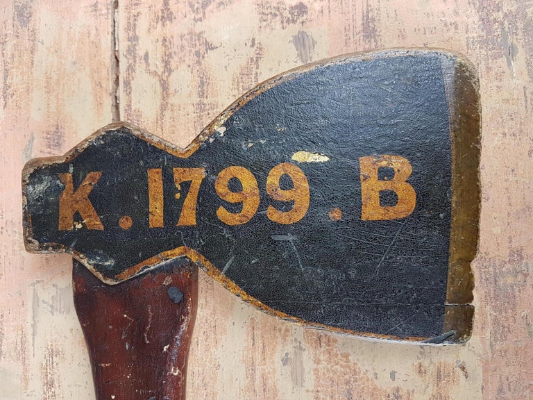 Late 19th Century 'Ancient Oder of Foresters' Painted Wooden Axe For ...