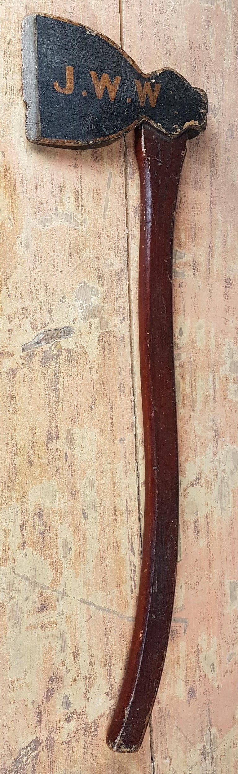 Late 19th Century 'Ancient Oder of Foresters' Painted Wooden Axe For ...