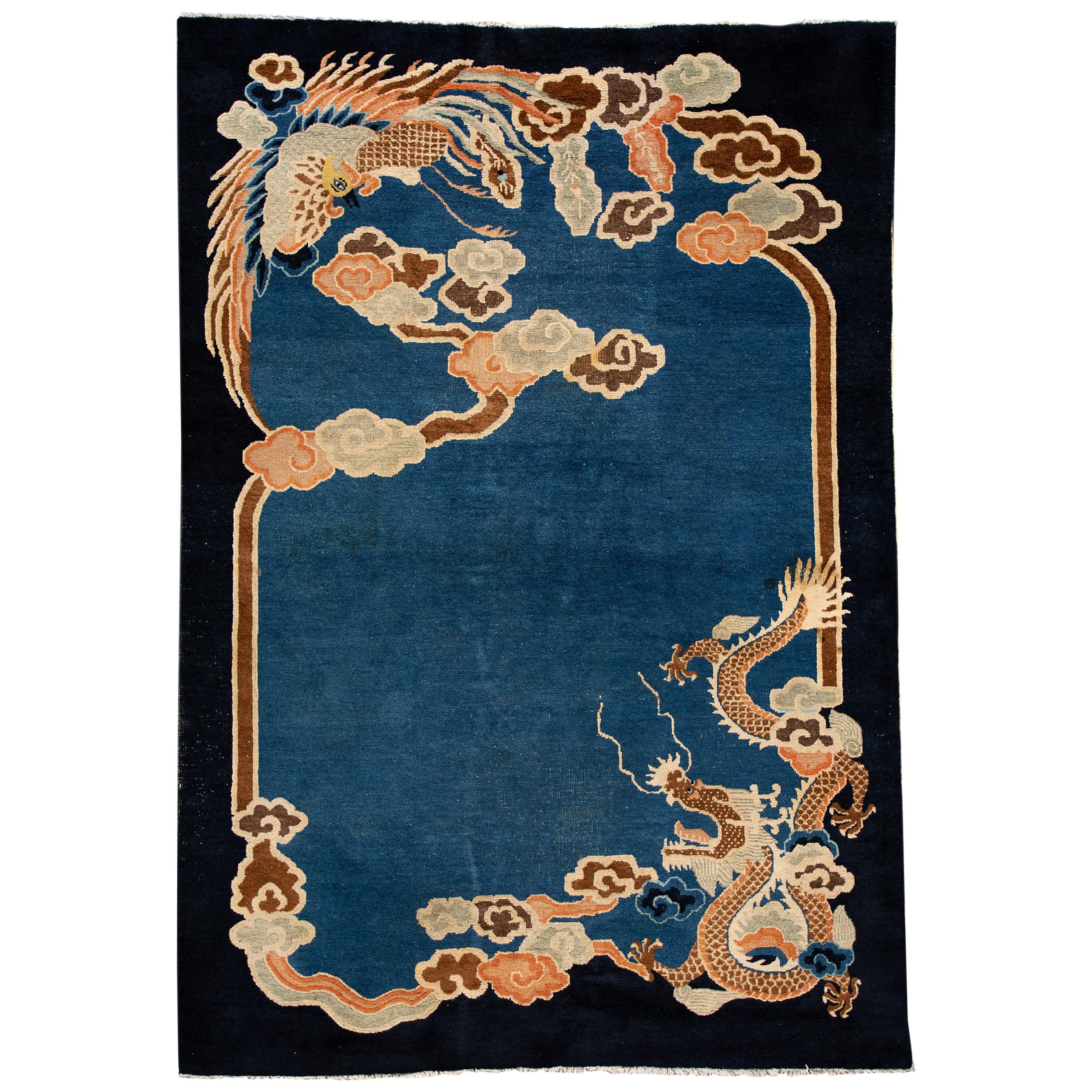 19th Century Chinese Peking Rug For Sale at 1stDibs