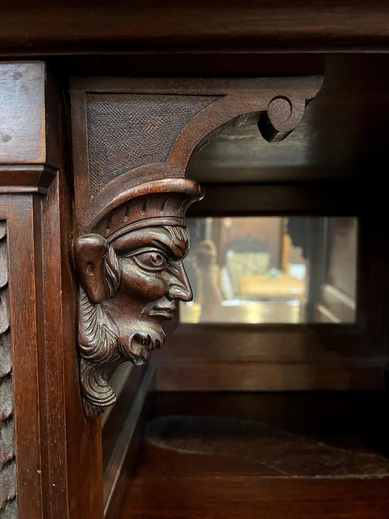Late 19th Century Antique Carved Wood Fireplace Mantel from France For ...