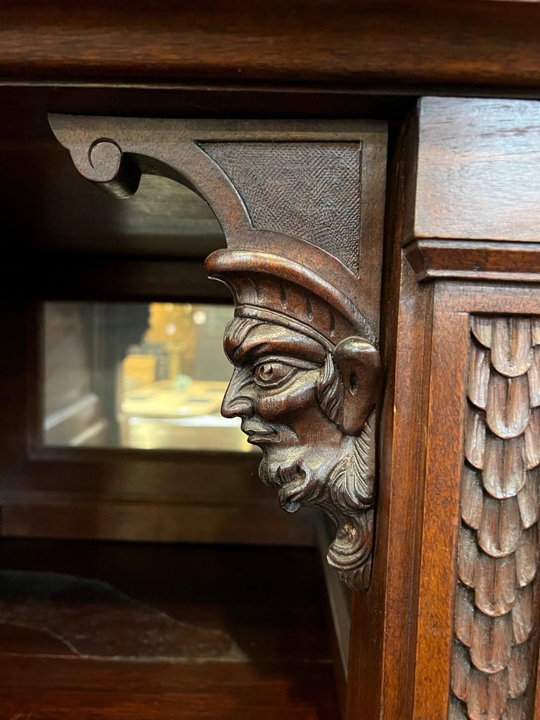 Late 19th Century Antique Carved Wood Fireplace Mantel from France For ...