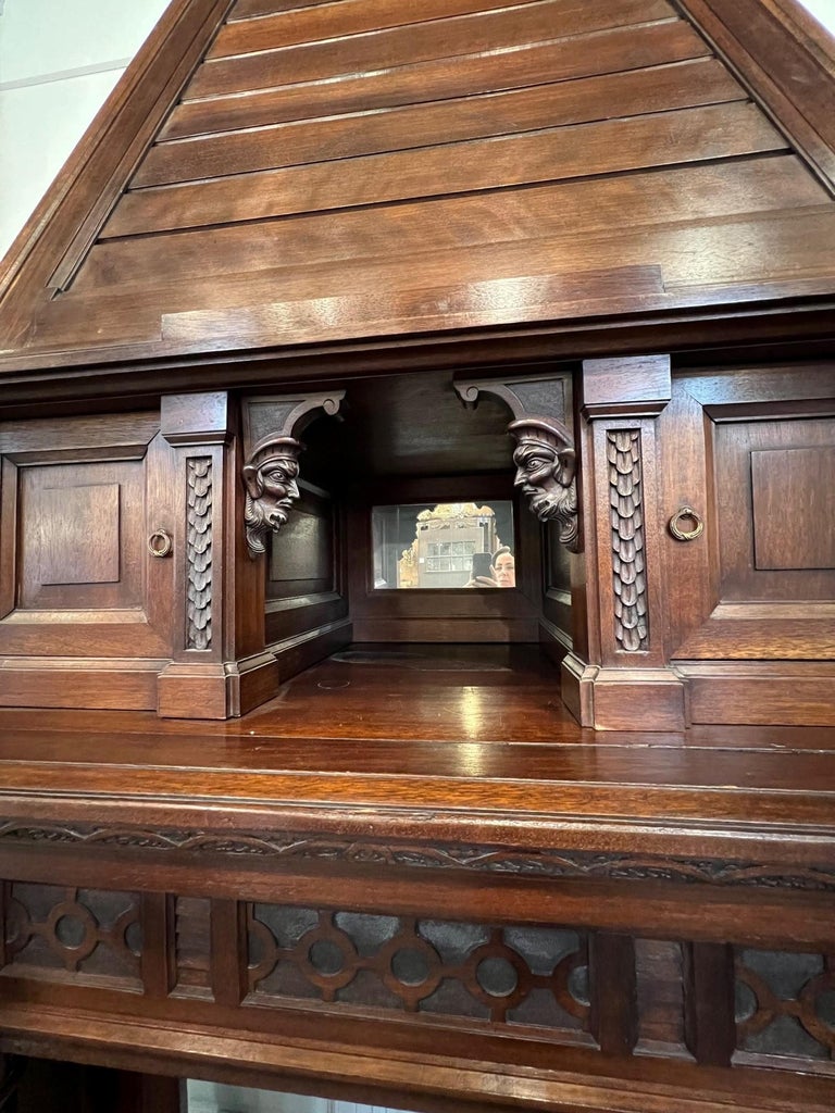 Late 19th Century Antique Carved Wood Fireplace Mantel from France For ...