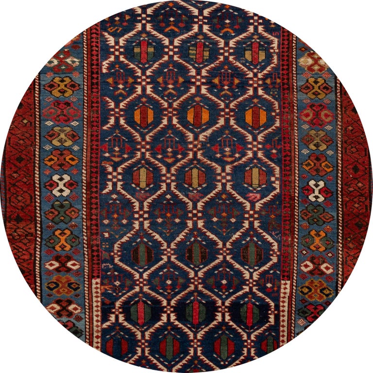 Late 19th Century Antique Caucasian Scatter Wool Rug For Sale at 1stDibs