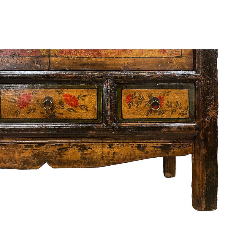 Late 19th Century Antique Chinese Mongolia Cabinet/Buffet Table ...