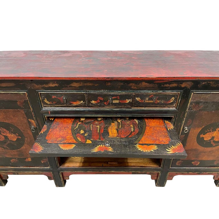 Late 19th Century Antique Chinese Mongolia Sideboard, Buffet Table For ...