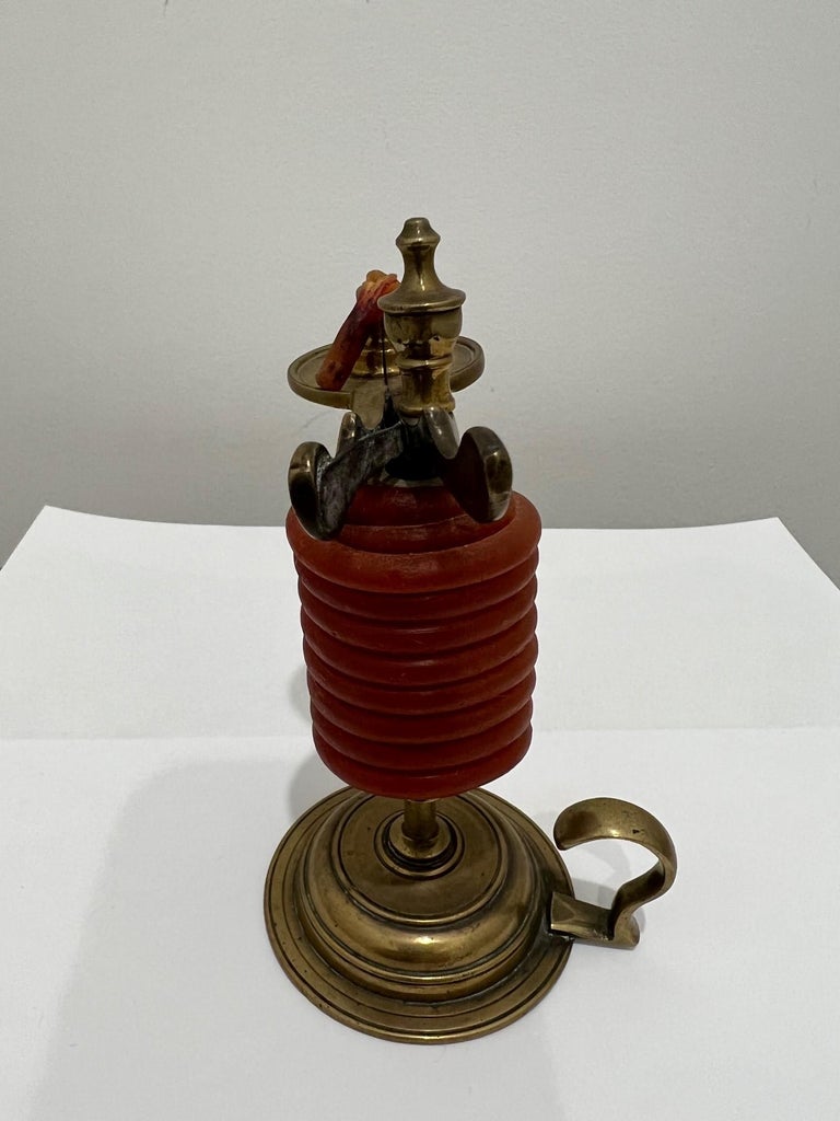 Late 19th Century Antique English Brass Wax Jack For Sale at 1stDibs