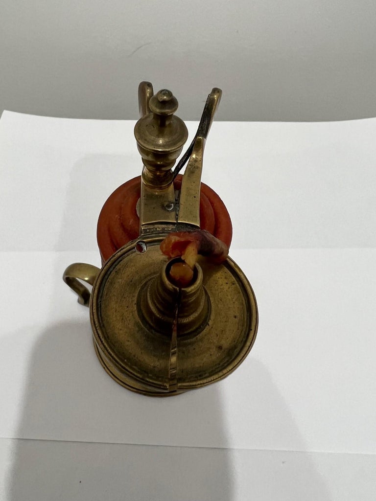 Late 19th Century Antique English Brass Wax Jack For Sale at 1stDibs
