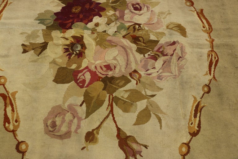 Late 19th Century Antique French Aubusson Rug with Chintz Renaissance ...