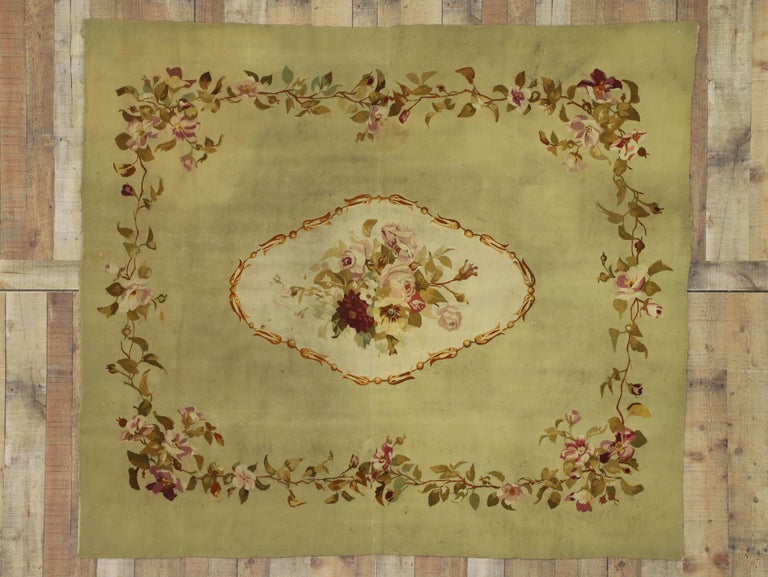 Late 19th Century Antique French Aubusson Rug with Chintz Renaissance ...