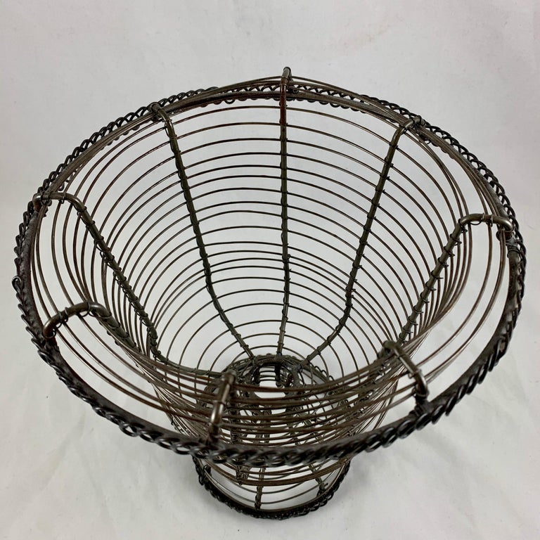 Late 19th Century Antique French Pedestal Urn Handmade Twisted Wire ...