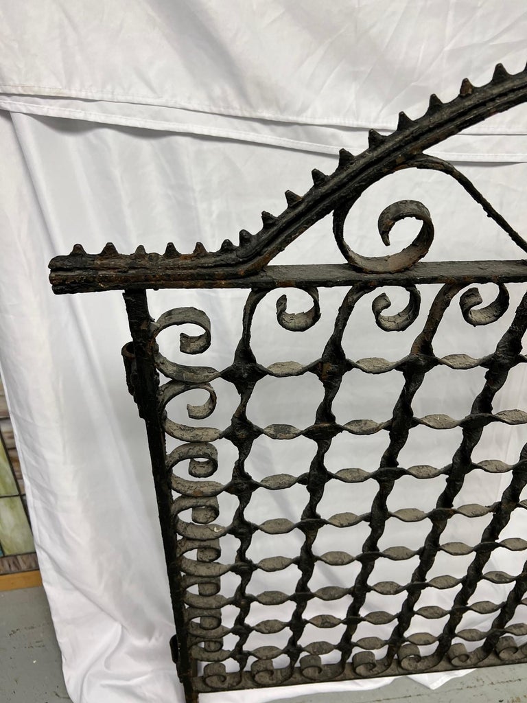 Late 19th Century Antique Iron Garden Gate or Iron Gate Fire Screen on ...