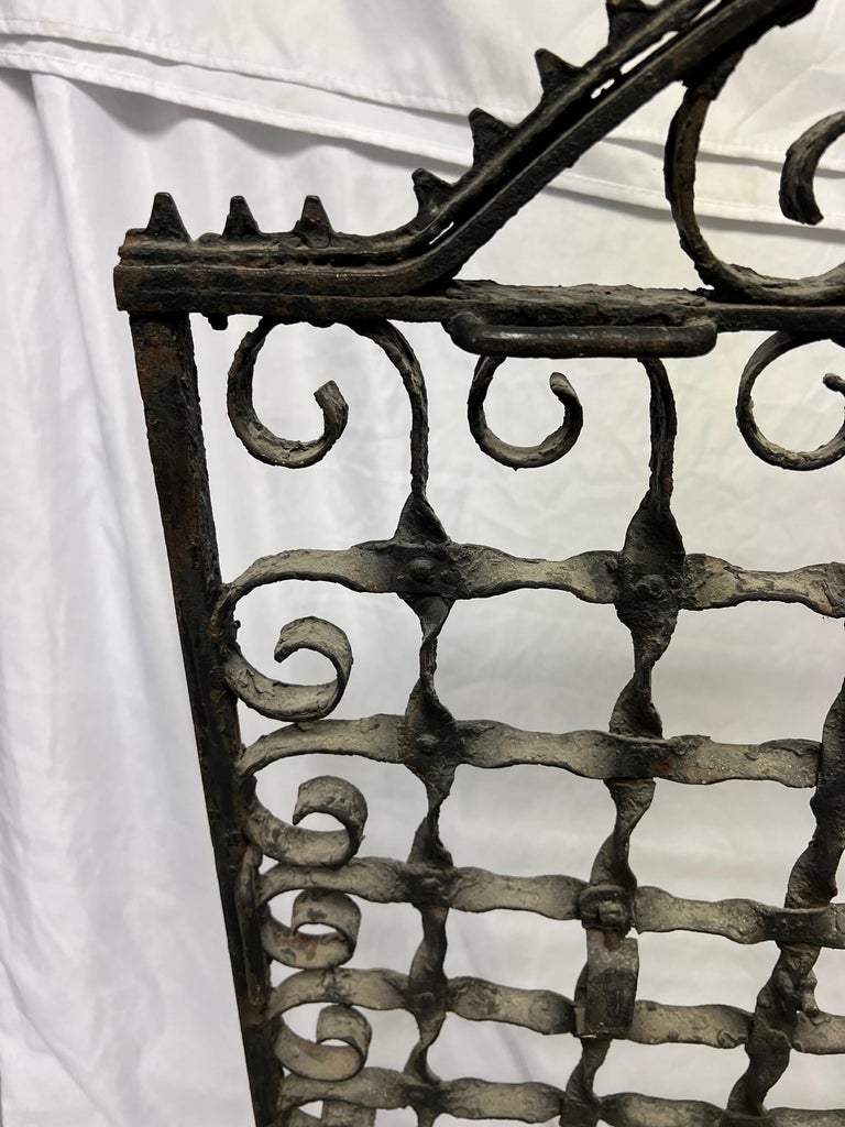 Late 19th Century Antique Iron Garden Gate or Iron Gate Fire Screen on ...