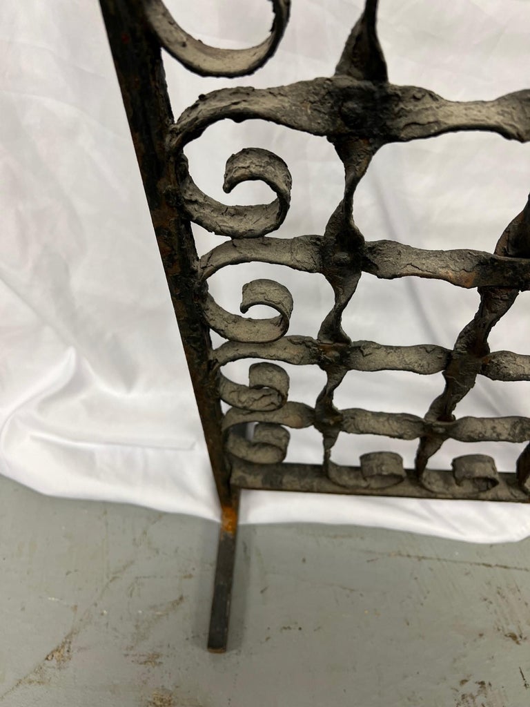 Late 19th Century Antique Iron Garden Gate or Iron Gate Fire Screen on ...