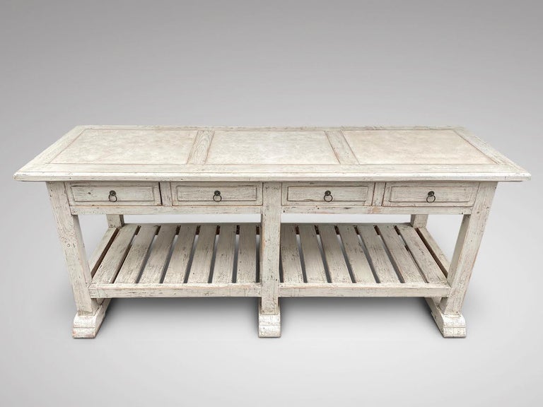 Late 19th Century Antique Kitchen Island Worktable at 1stDibs