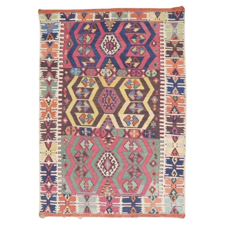 Kilim turc ancien de la fin du XIXe siècle En vente sur 1stDibs