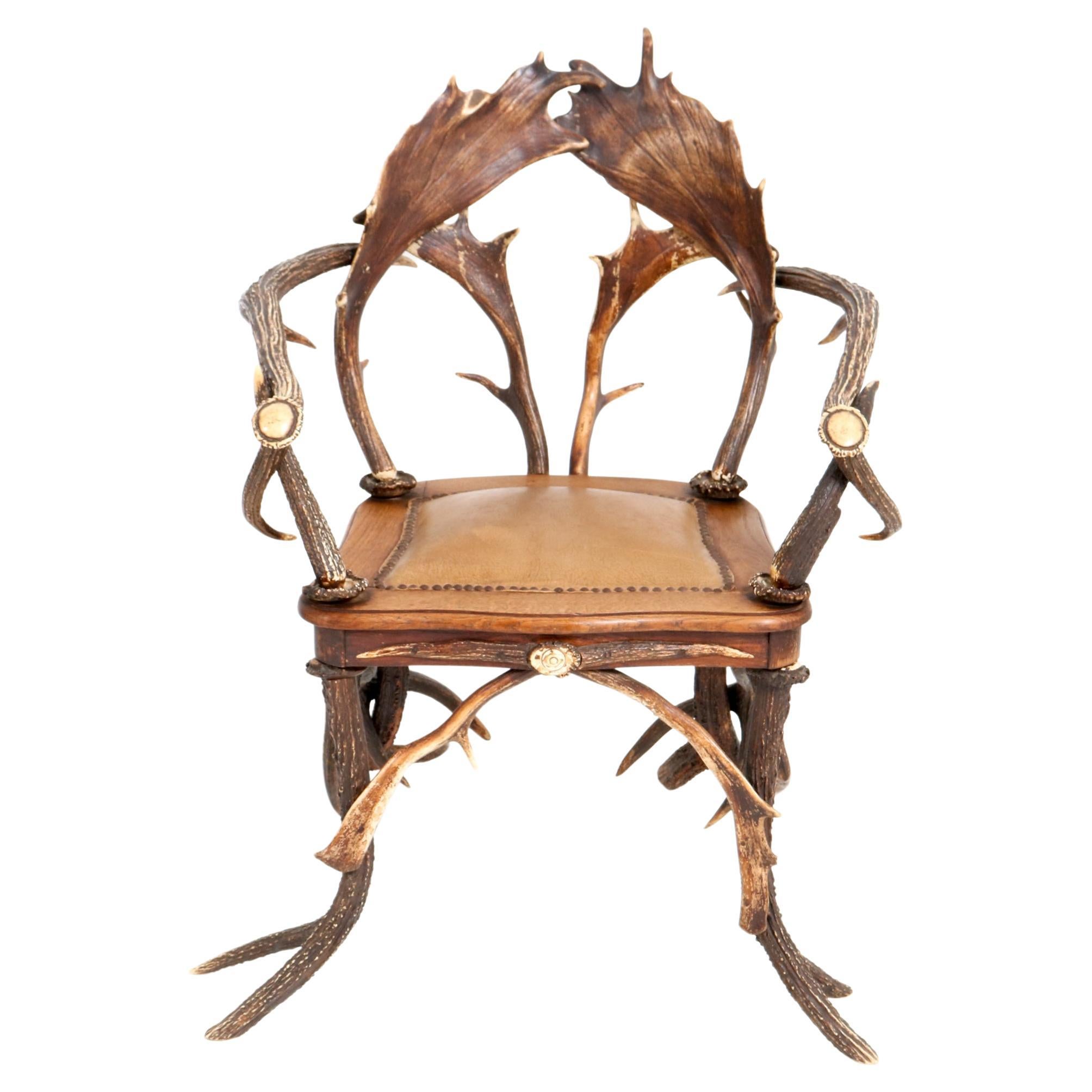 19th Century Antler Chairs For Sale at 1stDibs
