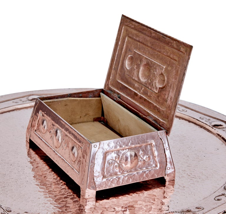 Late 19th Century Arts and Crafts Copper Tray Table with Collection For ...