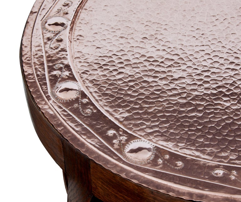 Late 19th Century Arts and Crafts Copper Tray Table with Collection For ...