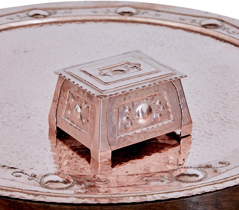 Late 19th Century Arts and Crafts Copper Tray Table with Collection For ...