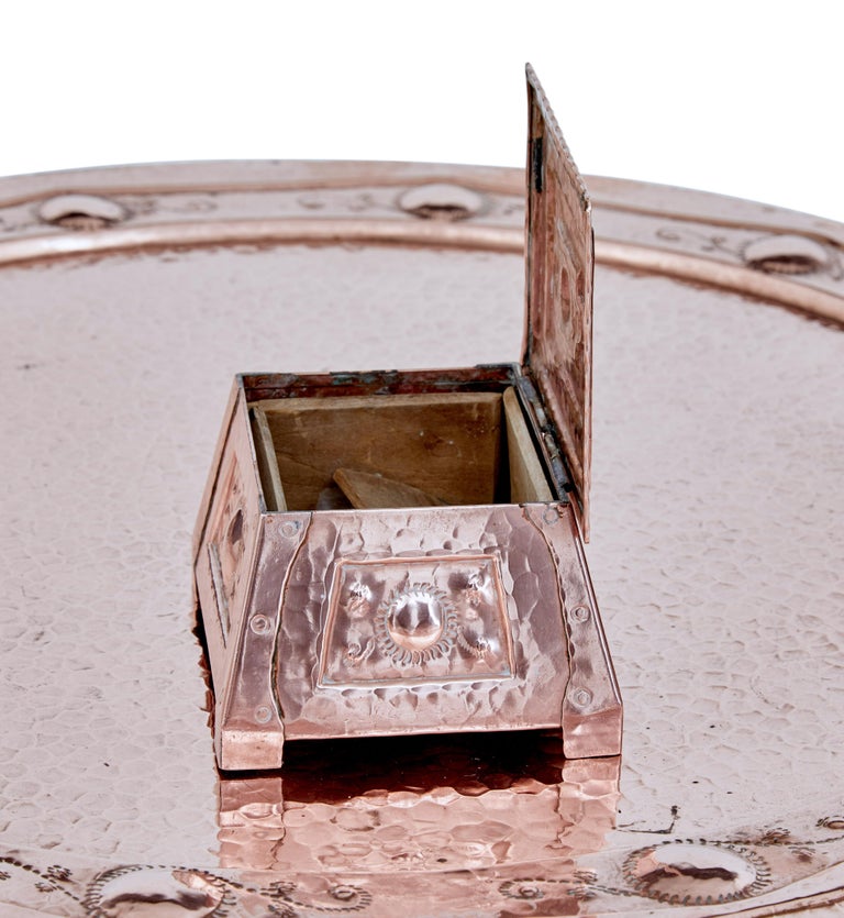 Late 19th Century Arts and Crafts Copper Tray Table with Collection For ...