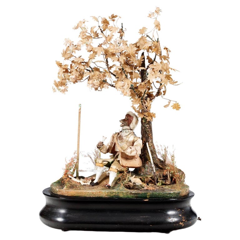 Late 19th Century Automaton of a Monkey under Glass Dome For Sale at ...