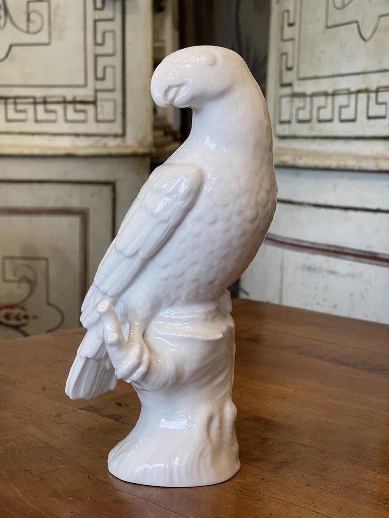 Late 19th Century Berlin KPM Porcelain Parrot Figurine For Sale at 1stDibs