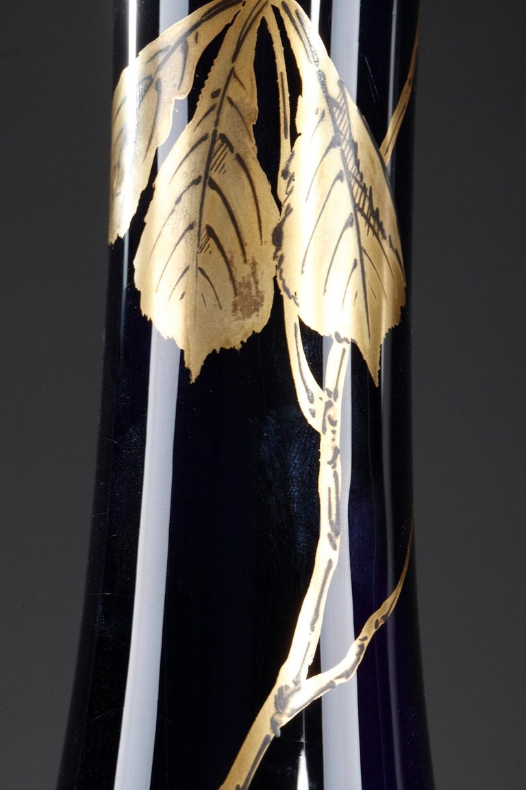 Late 19th Century Bleu de Tours Porcelain Vases by Gustave Asch at 1stDibs
