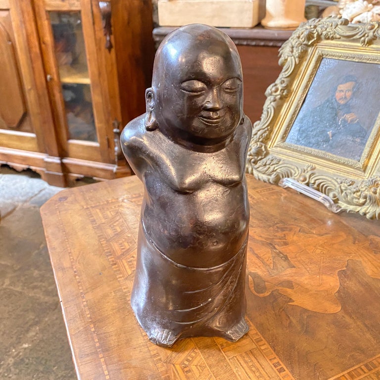 Late 19th Century Bronze Chinese Buddha Sculpture For Sale at 1stDibs