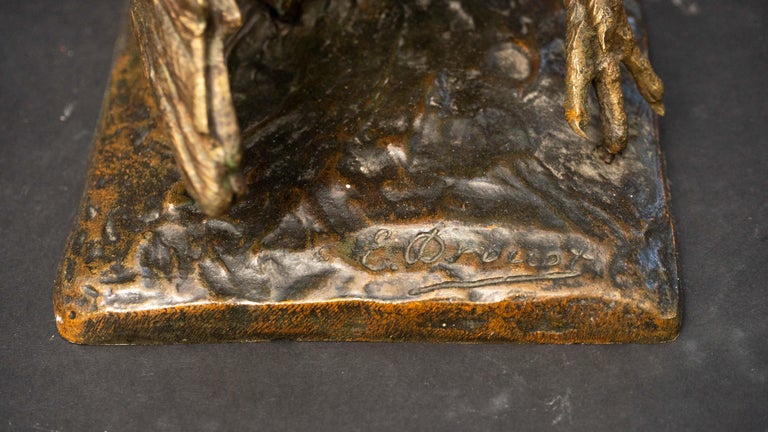 Late 19th Century Bronze Sculpture of a Fox and Chicken by Edward ...