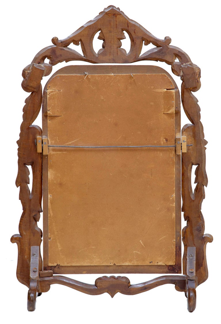Late 19th Century Carved Oak Rococo Revival Vanity Mirror For Sale at ...