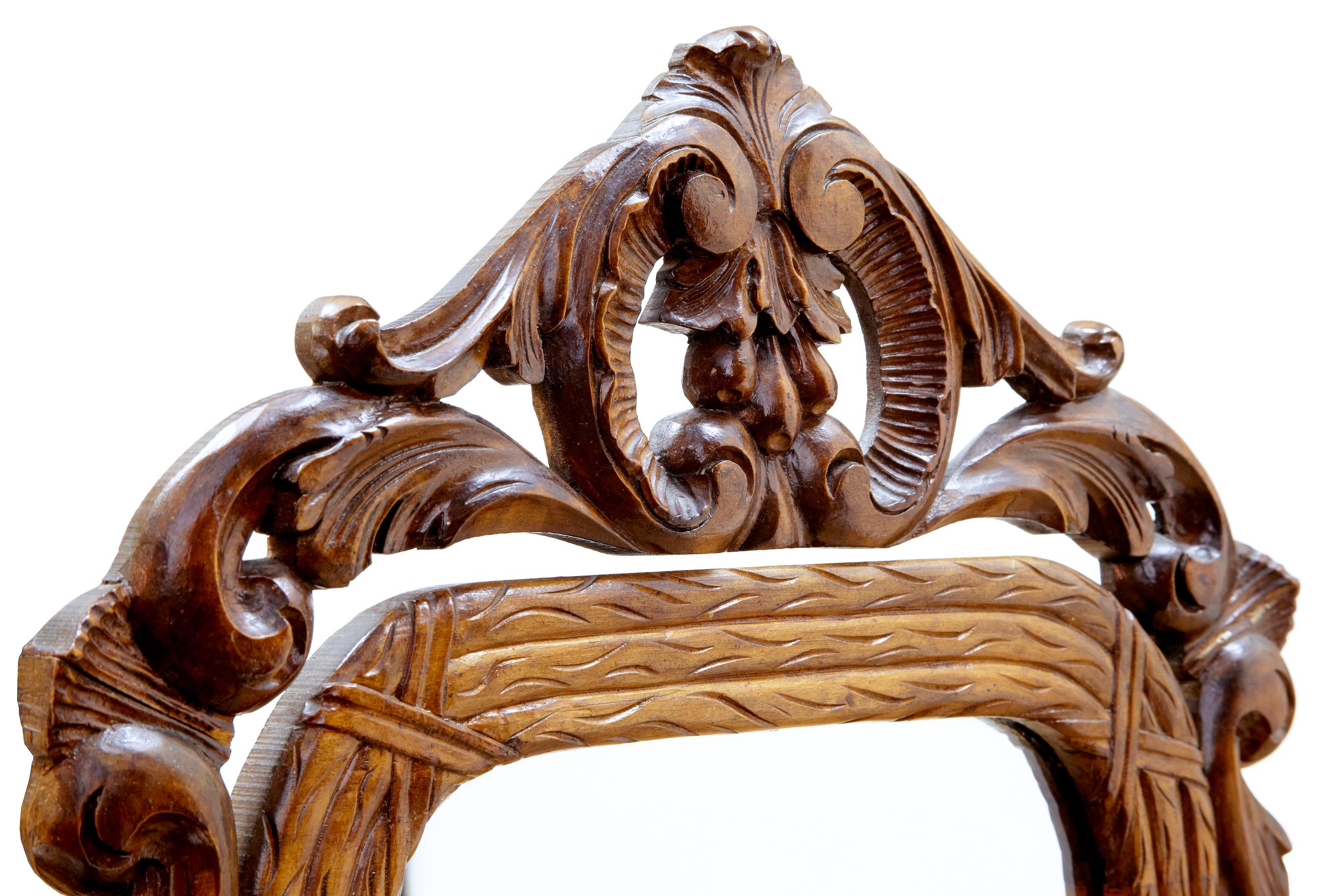 Late 19th Century Carved Oak Rococo Revival Vanity Mirror For Sale at ...