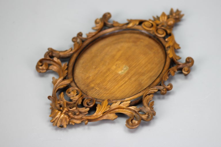 Late 19th Century Carved Walnut Oval Picture or Mirror Frame, France ...
