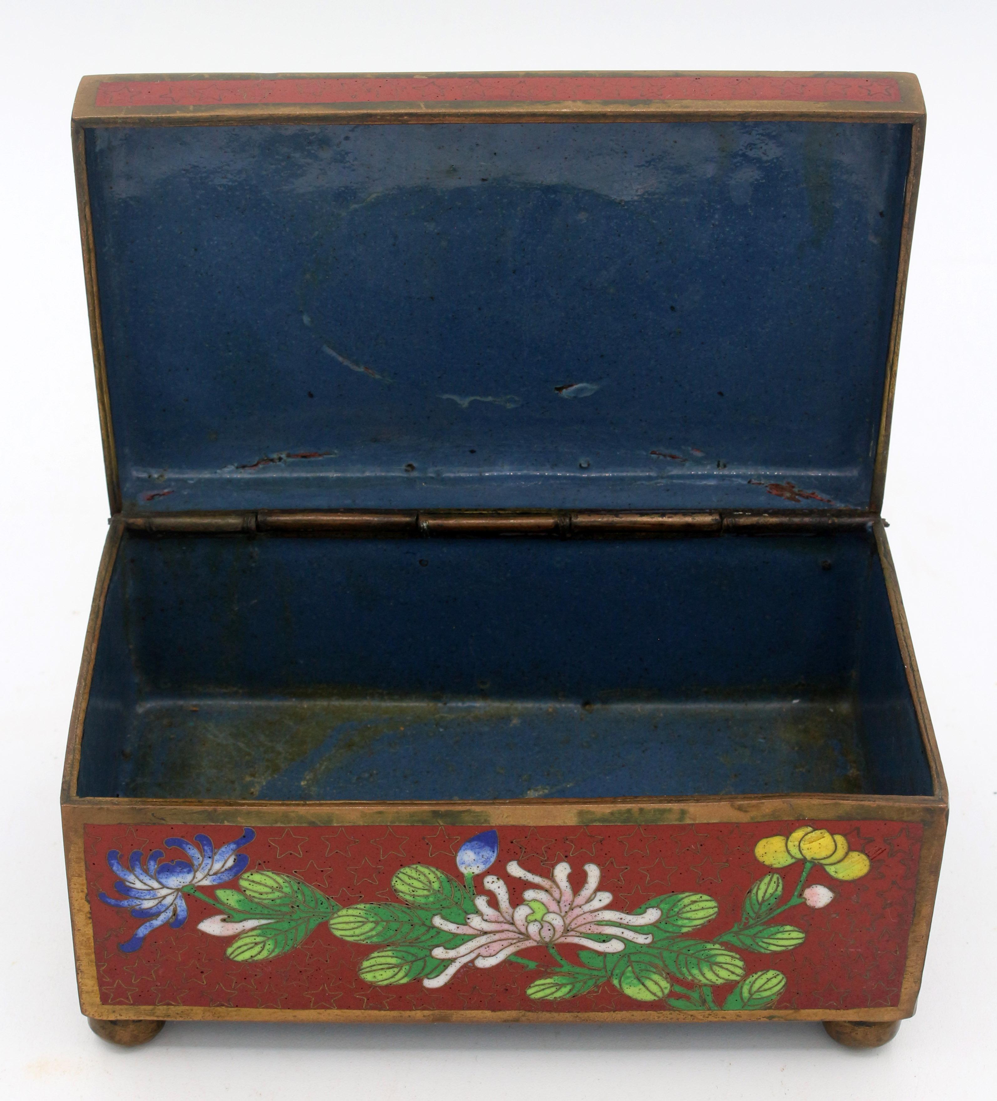 Late 19th Century Chinese Cloisonne Box For Sale at 1stDibs