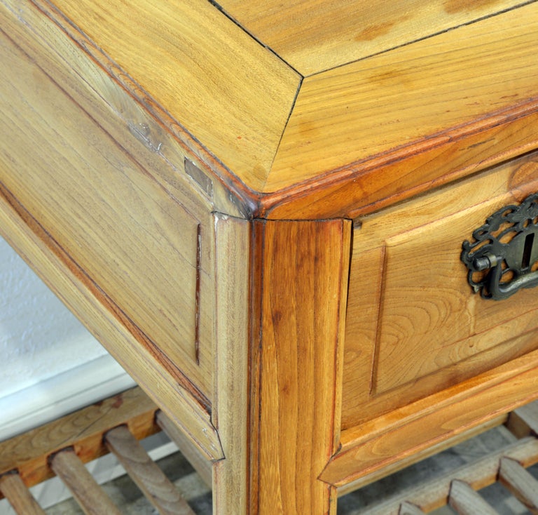 Late 19th Century Chinese Natural Color Elm Wood Desk at 1stDibs ...