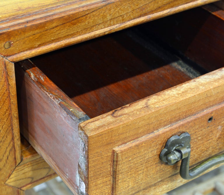 Late 19th Century Chinese Natural Color Elm Wood Desk at 1stDibs ...
