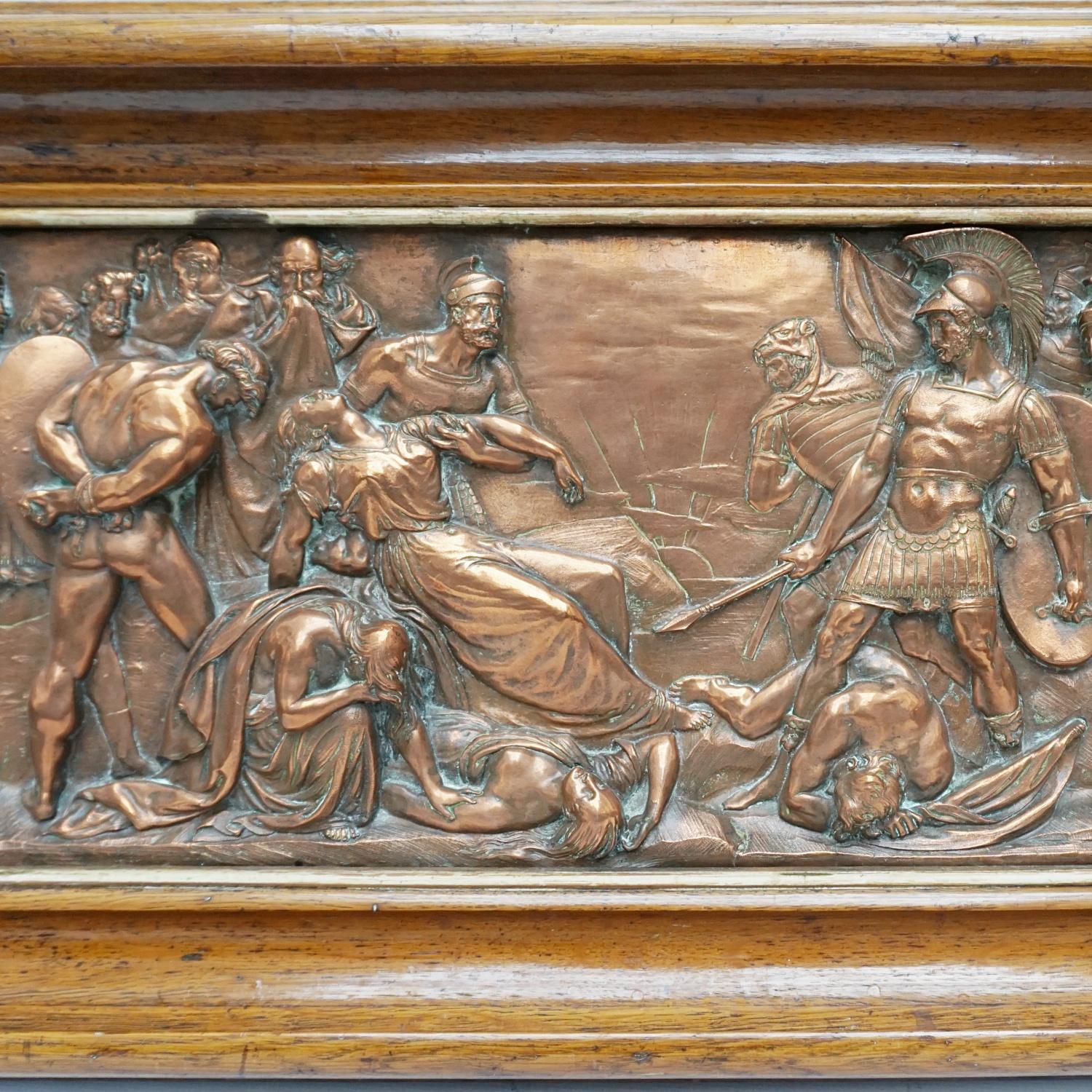 Late 19th Century Copper Relief Depicting a Roman Battleground circa ...