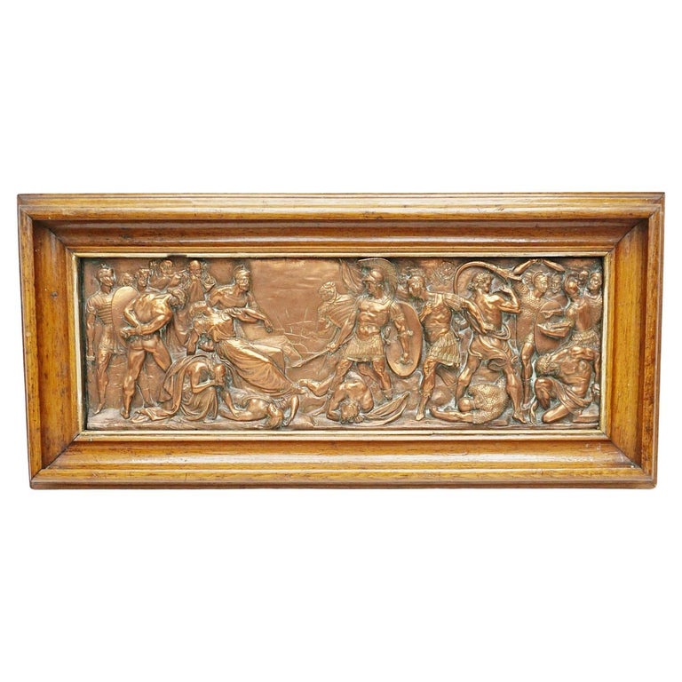 Late 19th Century Copper Relief Depicting a Roman Battleground circa ...
