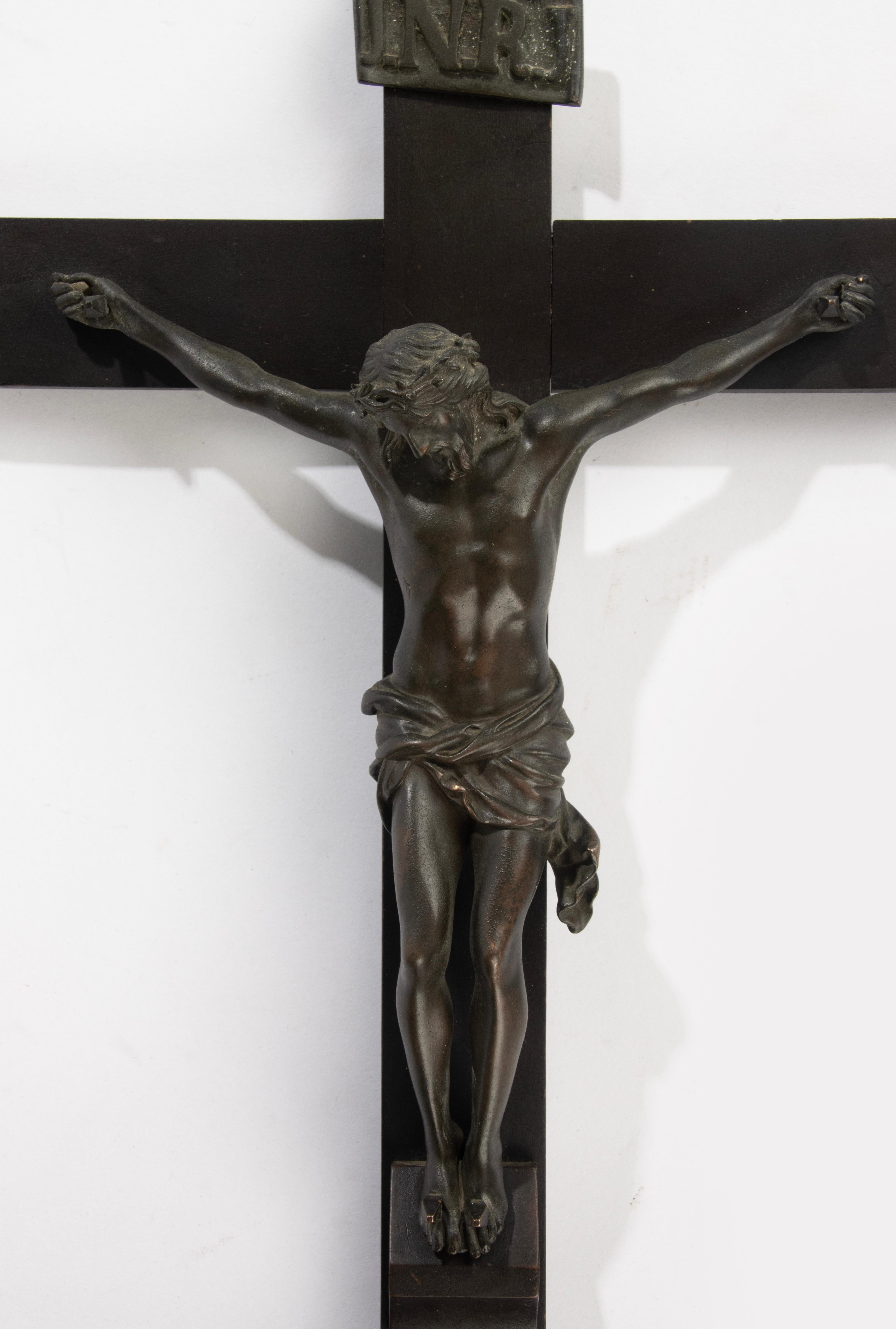 Late 19th Century Crucifix Jesus Christ - Bronze by Barbedienne ...