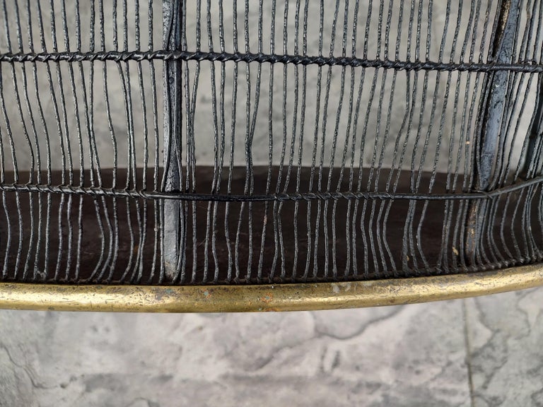 Late 19th Century Curved Iron and Brass Fireplace Screen For Sale at ...