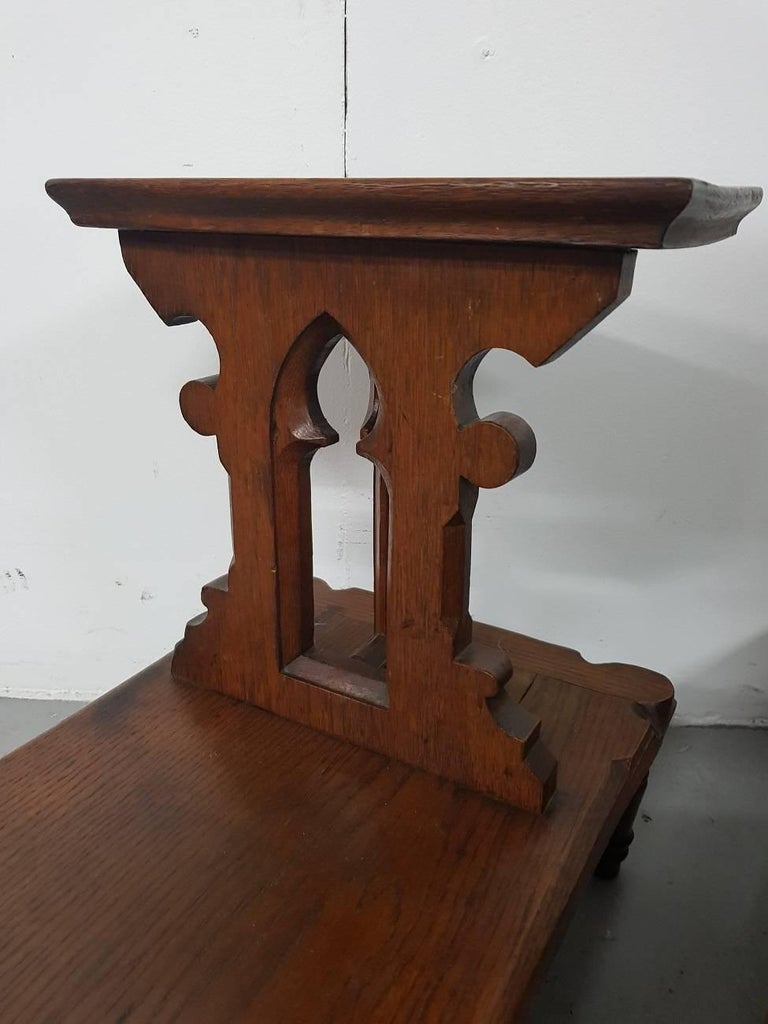 Late 19th Century Dutch Oak Stools in Gothic Style at 1stDibs