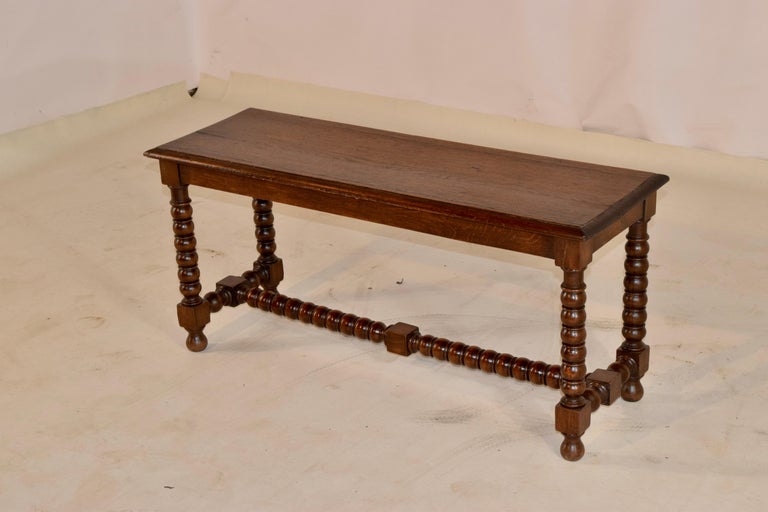 Late 19th Century English Oak Bench For Sale at 1stDibs