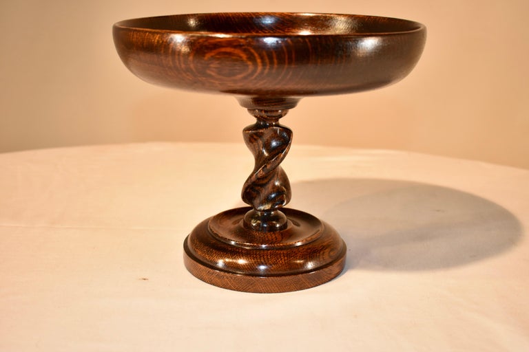 Late 19th Century English Oak Compote For Sale at 1stDibs