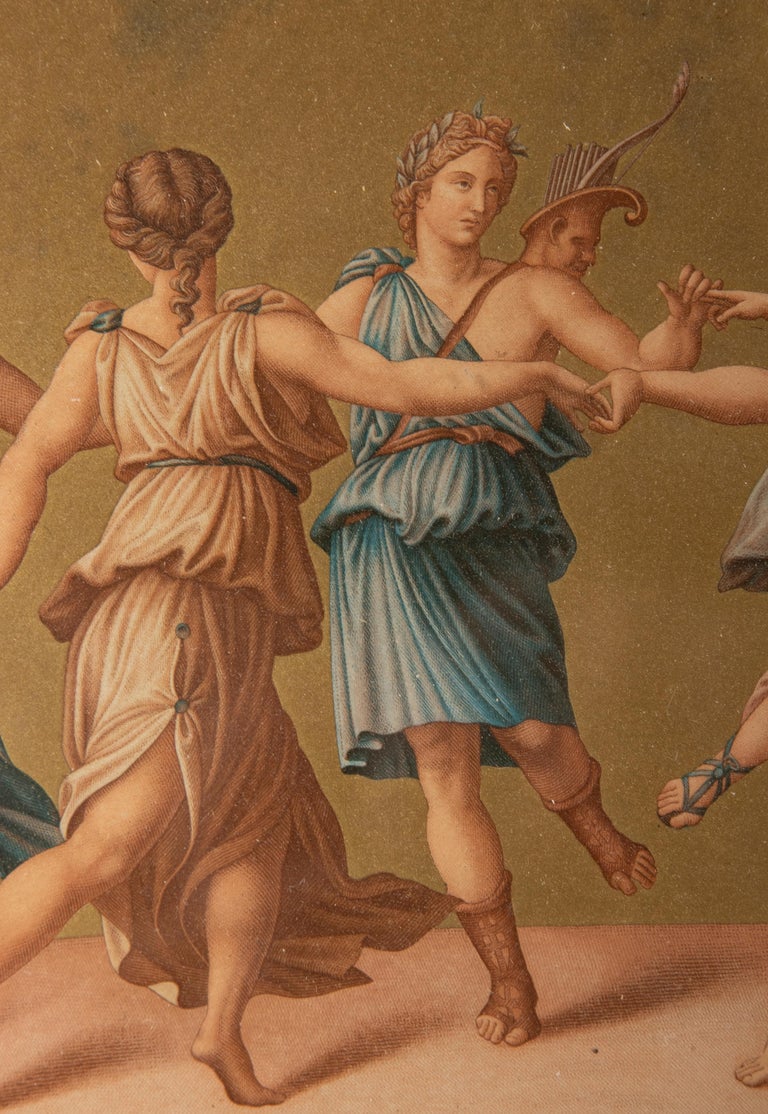 Late 19th Century Engraving of Greek Graces in Gold Leaf Frame For Sale ...